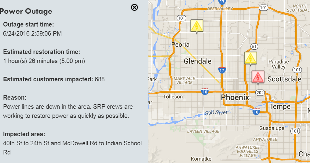 SRP: Power restored to all customers after outage - Arizona's Family